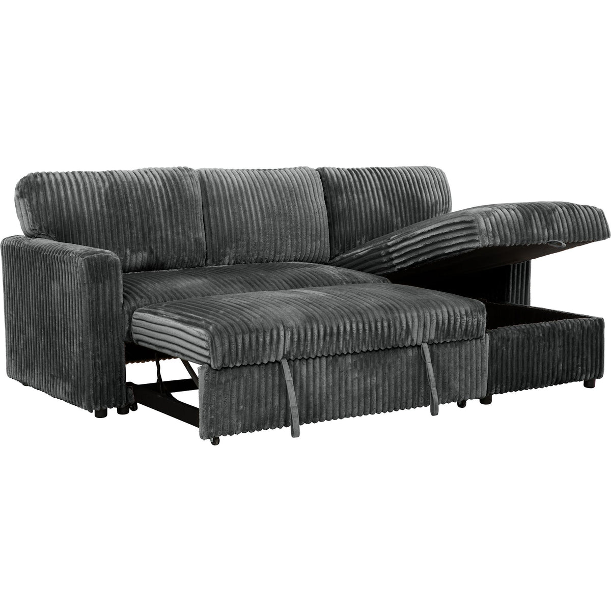 Arabella 2 Piece Media Sleeper - Opulence Dark Grey | Meubles Klomie ...